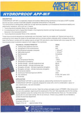 HYDROPROOf - mettech