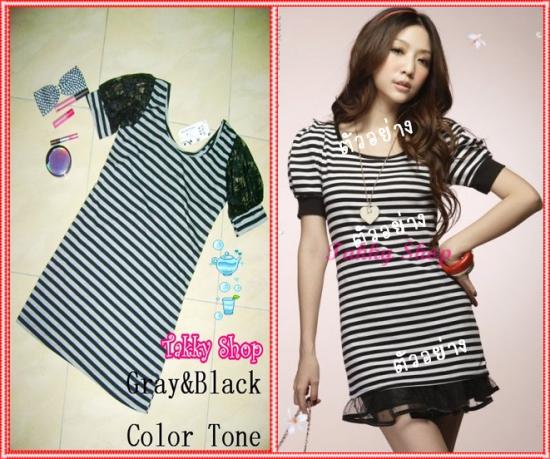 เสื้อยืดแฟชั่นเกาหลี เนื้อผ้ายืดอย่างดี นำเข้า-ป้ายห้อย - Takky Shop