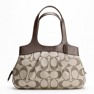 ขาย coach 18828 COACH SIGNATURE LEXI BROWN OP ART SATCHEL BAG - noi-som-arm